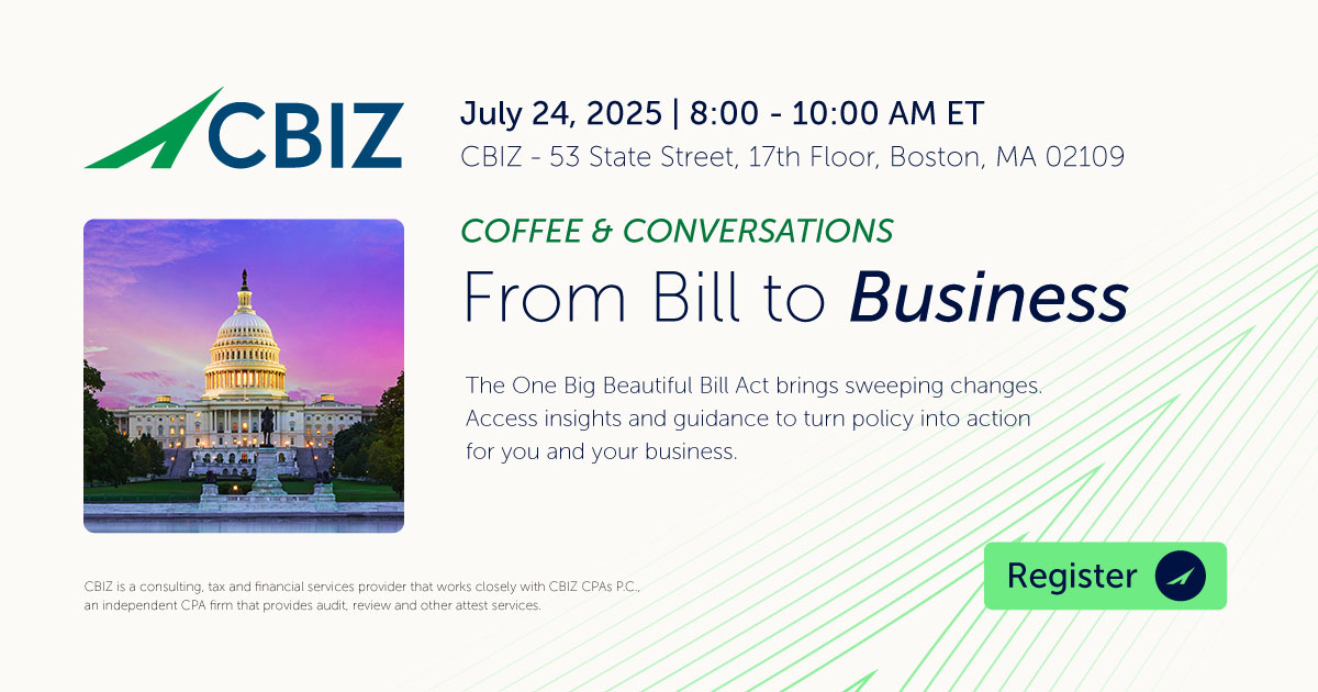 From Bill to Business: Coffee & Conversations | CBIZ