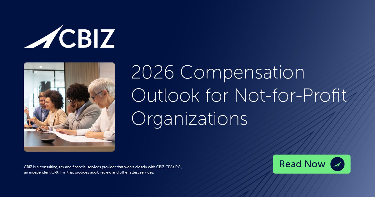 2026 Compensation Outlook for Not-for-Profit Organizations | CBIZ