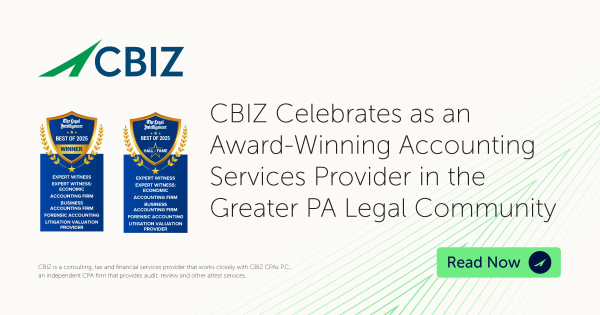 CBIZ Celebrates as an Award-Winning Accounting Services Provider in the ...