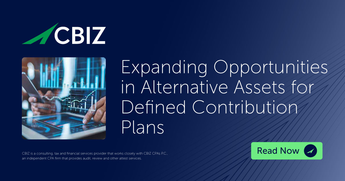 Expanding Opportunities in Alternative Assets for Defined Contribution ...