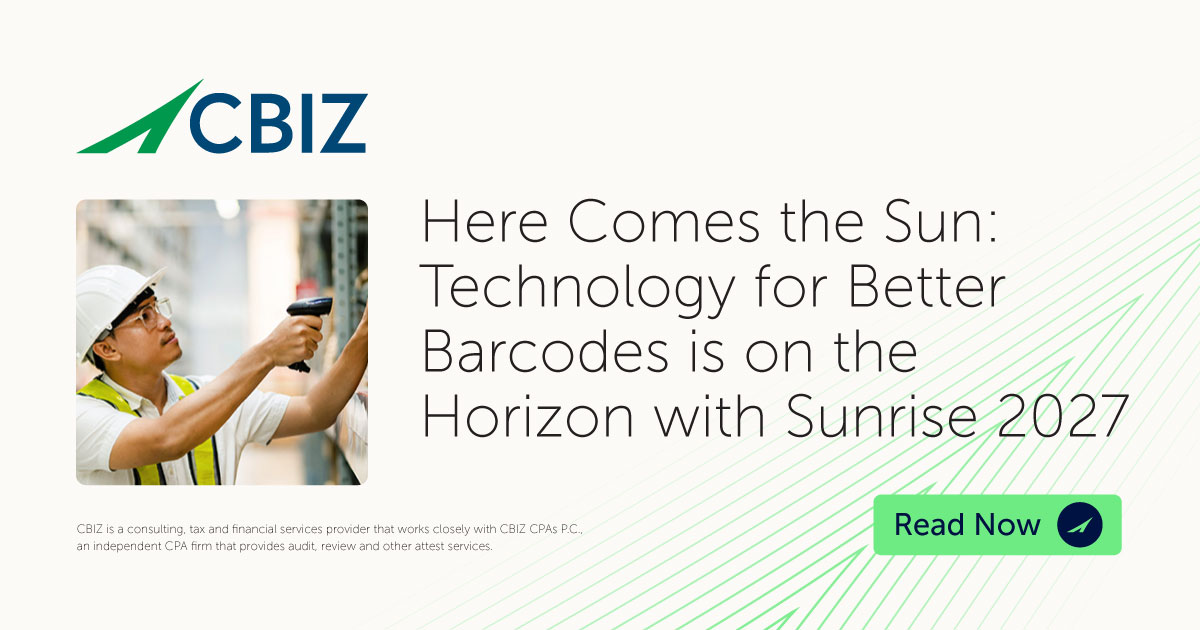 Preparing for Sunrise 2027: Better Barcodes for Businesses | CBIZ