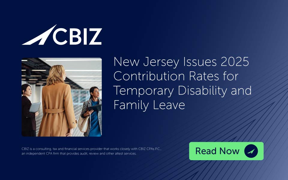 New Jersey Issues 2025 Contribution Rates for Temporary Disability and ...