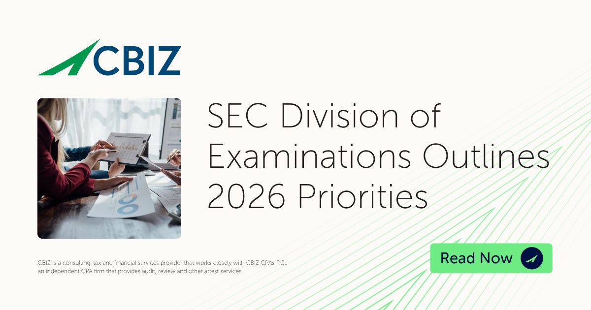 SEC Division of Examinations Outlines 2026 Priorities | CBIZ
