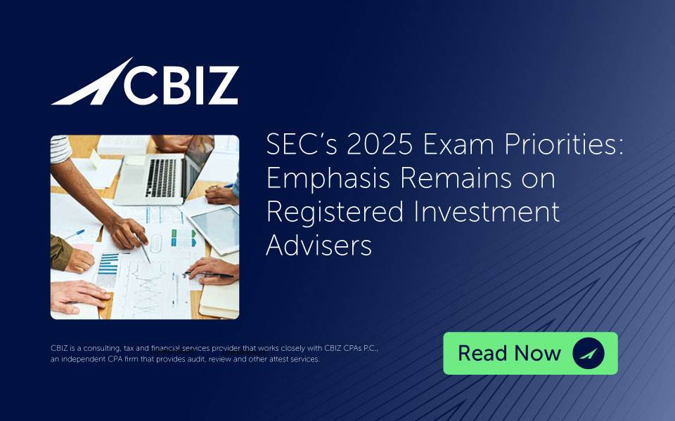 SEC’s 2025 Exam Priorities: Emphasis Remains on Registered Investment ...