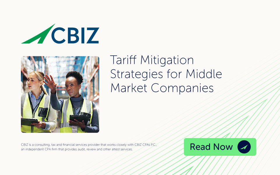 Tariff Mitigation Strategies for Middle Market Companies | CBIZ