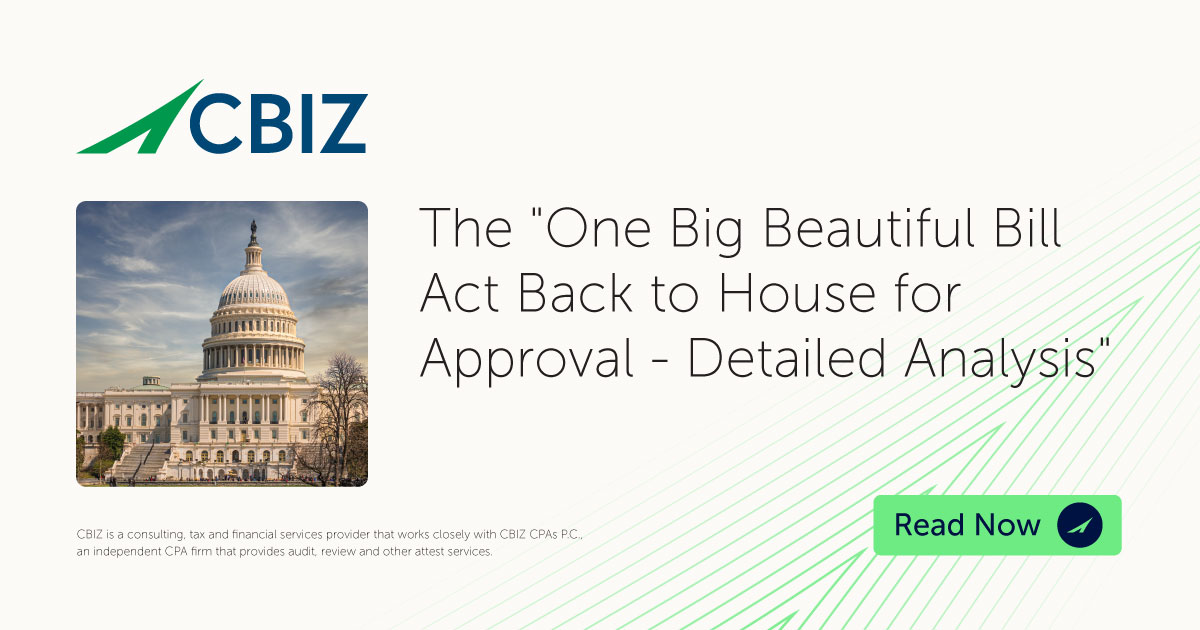 The One Big Beautiful Bill Act Back to House for Approval - Detailed ...