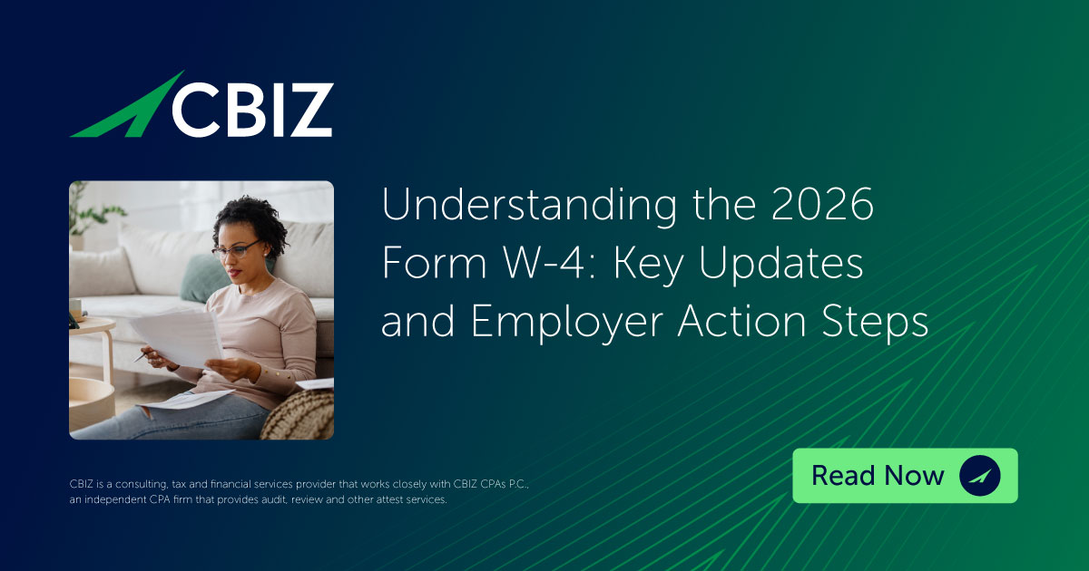 Understanding the 2026 Form W-4: Key Updates and Employer Action Steps ...