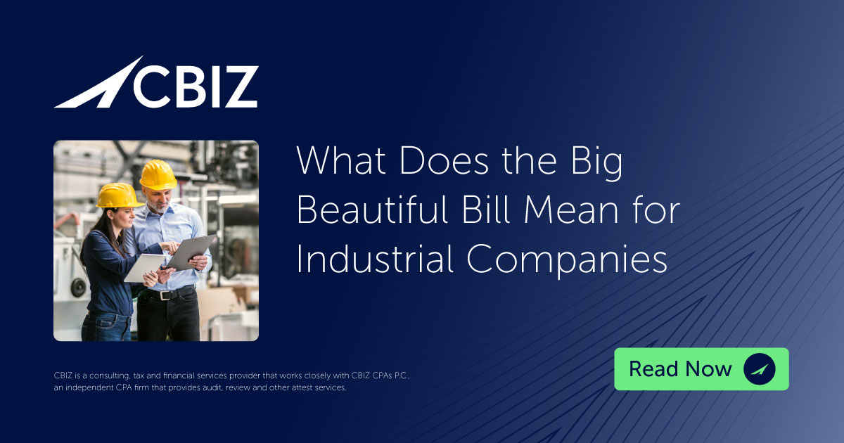 What Does the One Big Beautiful Bill Act Mean for Manufacturing ...