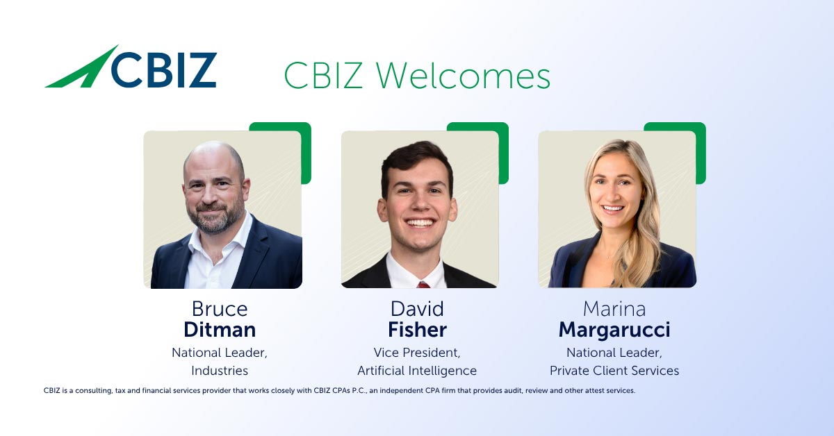 CBIZ Announces Several New Strategic Leadership Appointments to Drive ...